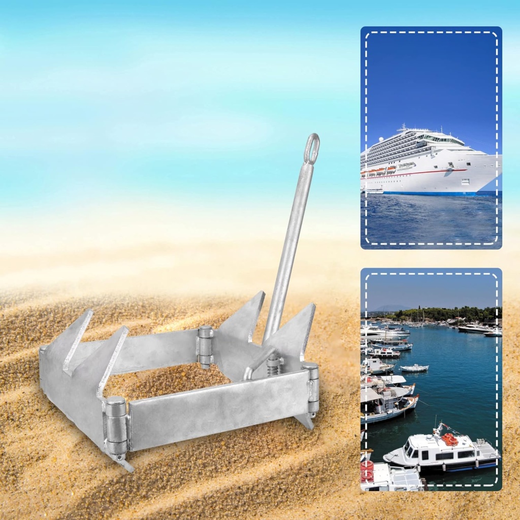MARINE SYSTEM Galvanized Boat Folding Square Anchor Kit Review – Salty Boating